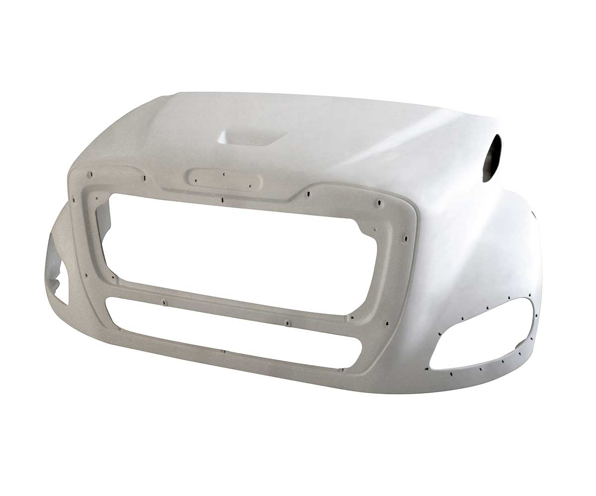 FREIGHTLINER M2-112 HOOD W/O SLOTS FOR BEZEL ( 2004 & UP) - TITAN HOODS