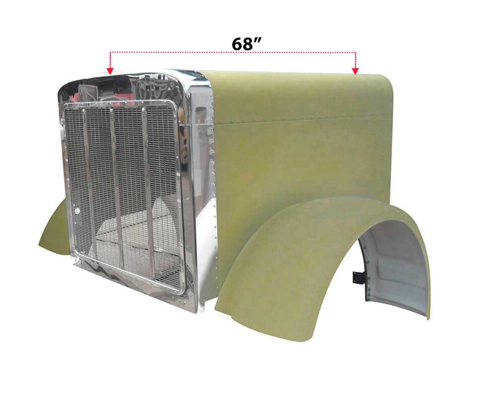 PETERBILT 379 EXTENDED 127 BBC 67.5" CENTERLINE ALUMINUM HOOD (1987 TO ...